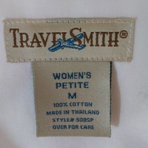 TravelSmith | Tops | Travel Smith White Short Sleeve Blouse | Poshmark